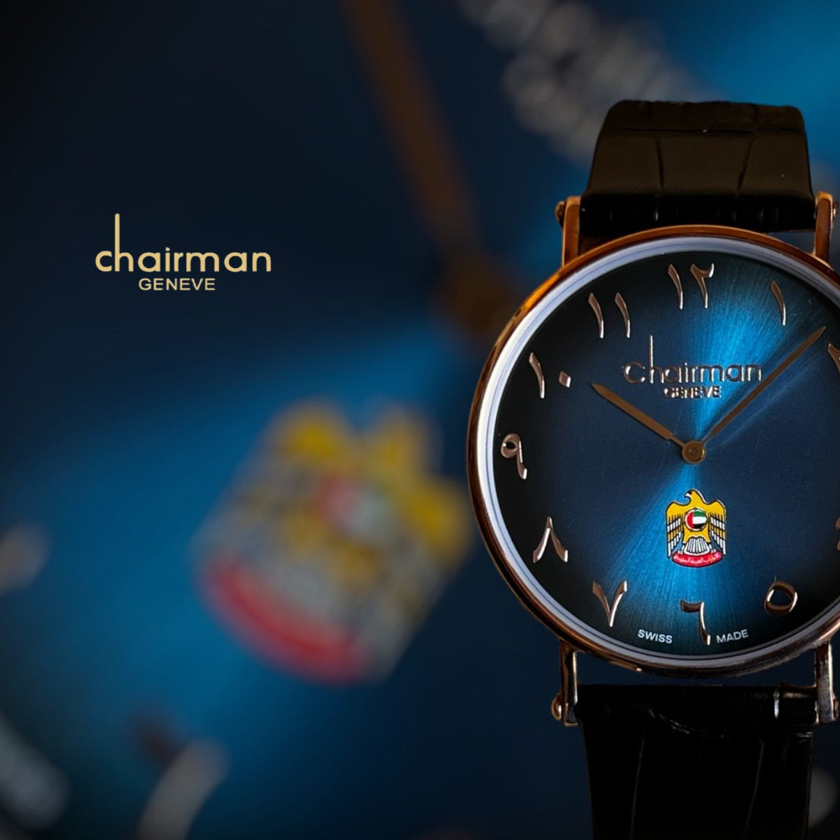 Chairman Blue Color Arabic Dial Watch