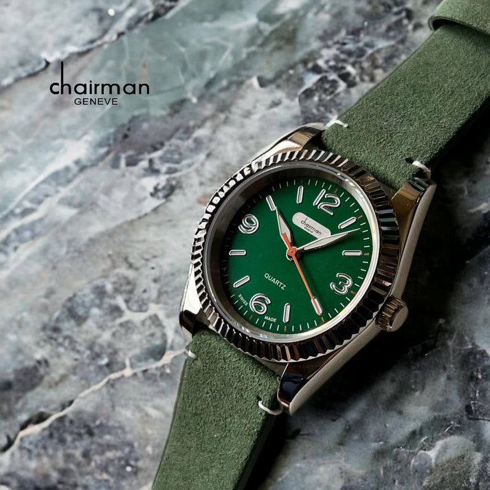 Chairman Green Strap And Green Dial Luxury Rolex Style Watch – DealDXB