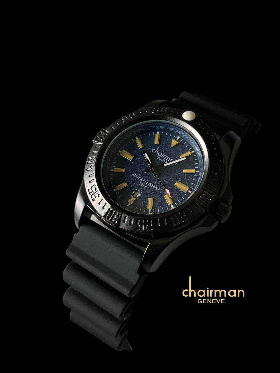 Buy Chairman Geneve Waterproof Watch With Black Strap & Black Frame ...